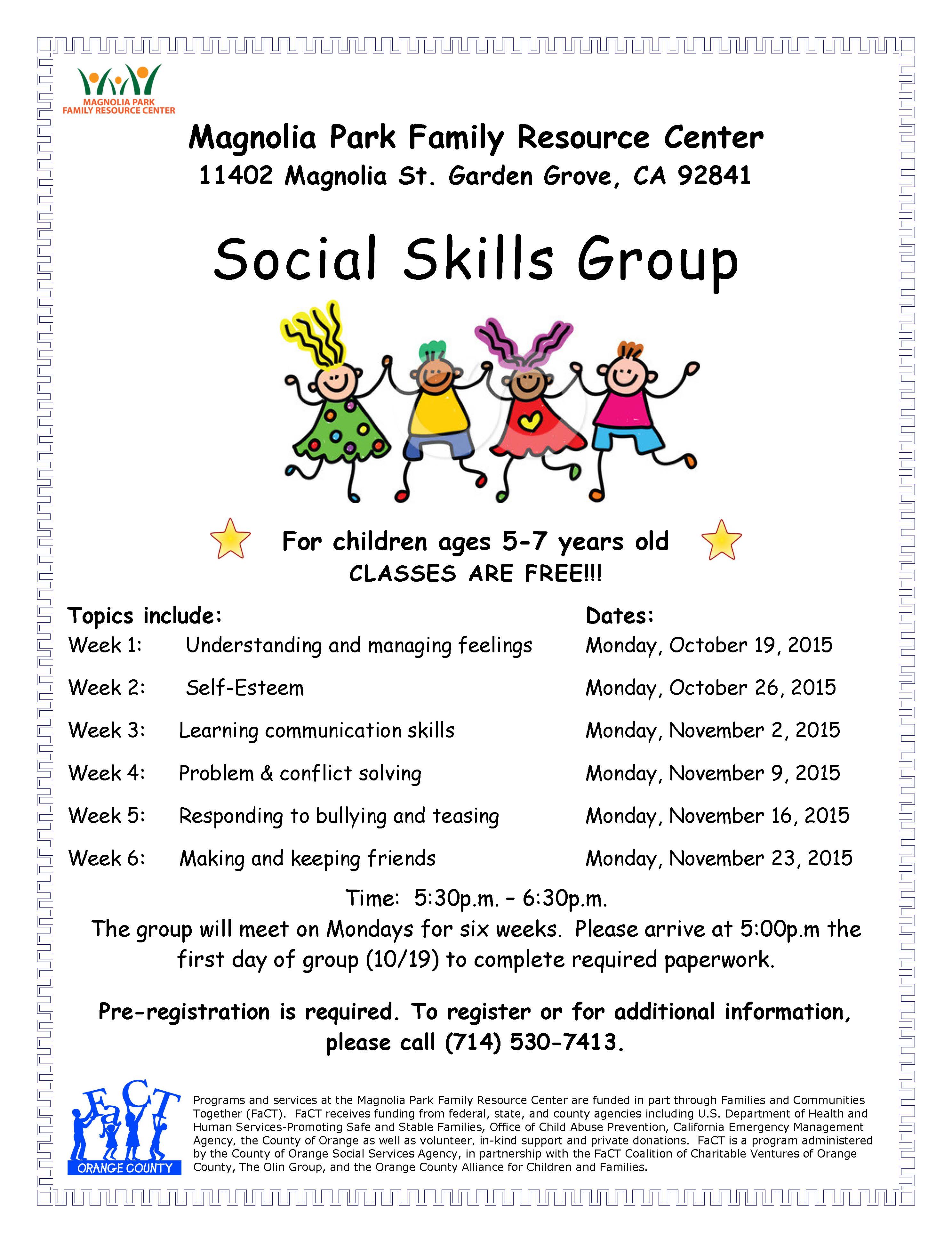 Social Skills Group Classes For Kids